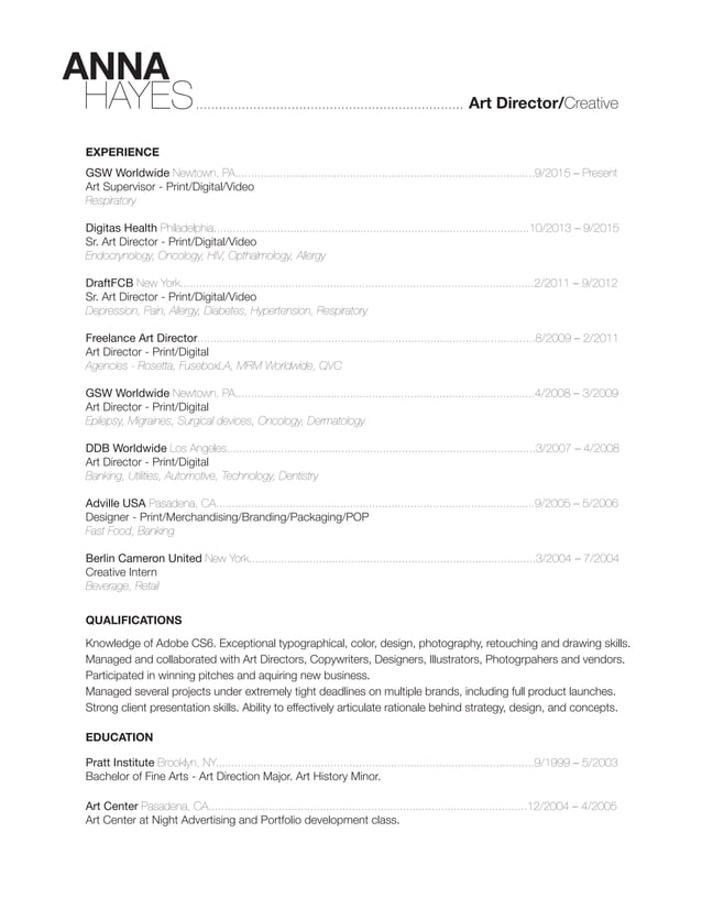 anna_hayes_resume | PDF | Business | Business and Finance