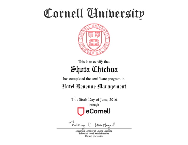 Cornell University Diploma - Shota | PDF
