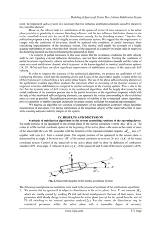 Modeling of Spacecraft Centre Mass Motion Stabilization System | PDF | Space and Astronomy | Science