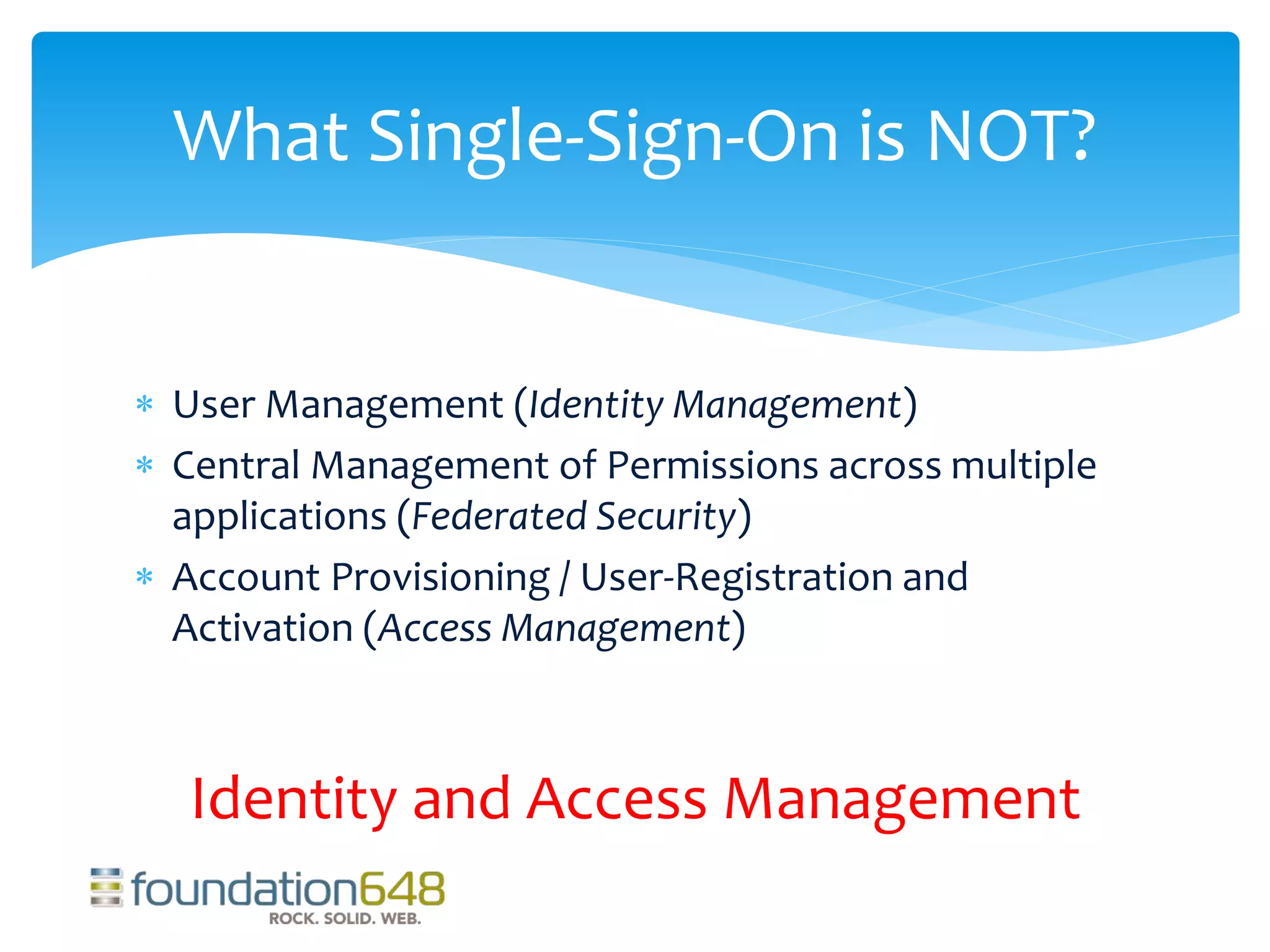 Solving Single-Sign-On | PPT