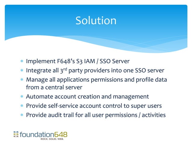 Solving Single-Sign-On | PPT