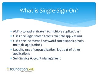 Solving Single-Sign-On | PPT