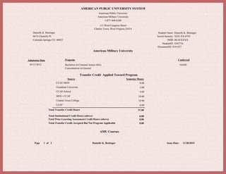 College Transcripts | PDF