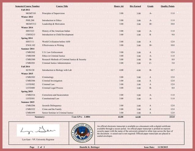 College Transcripts | PPT