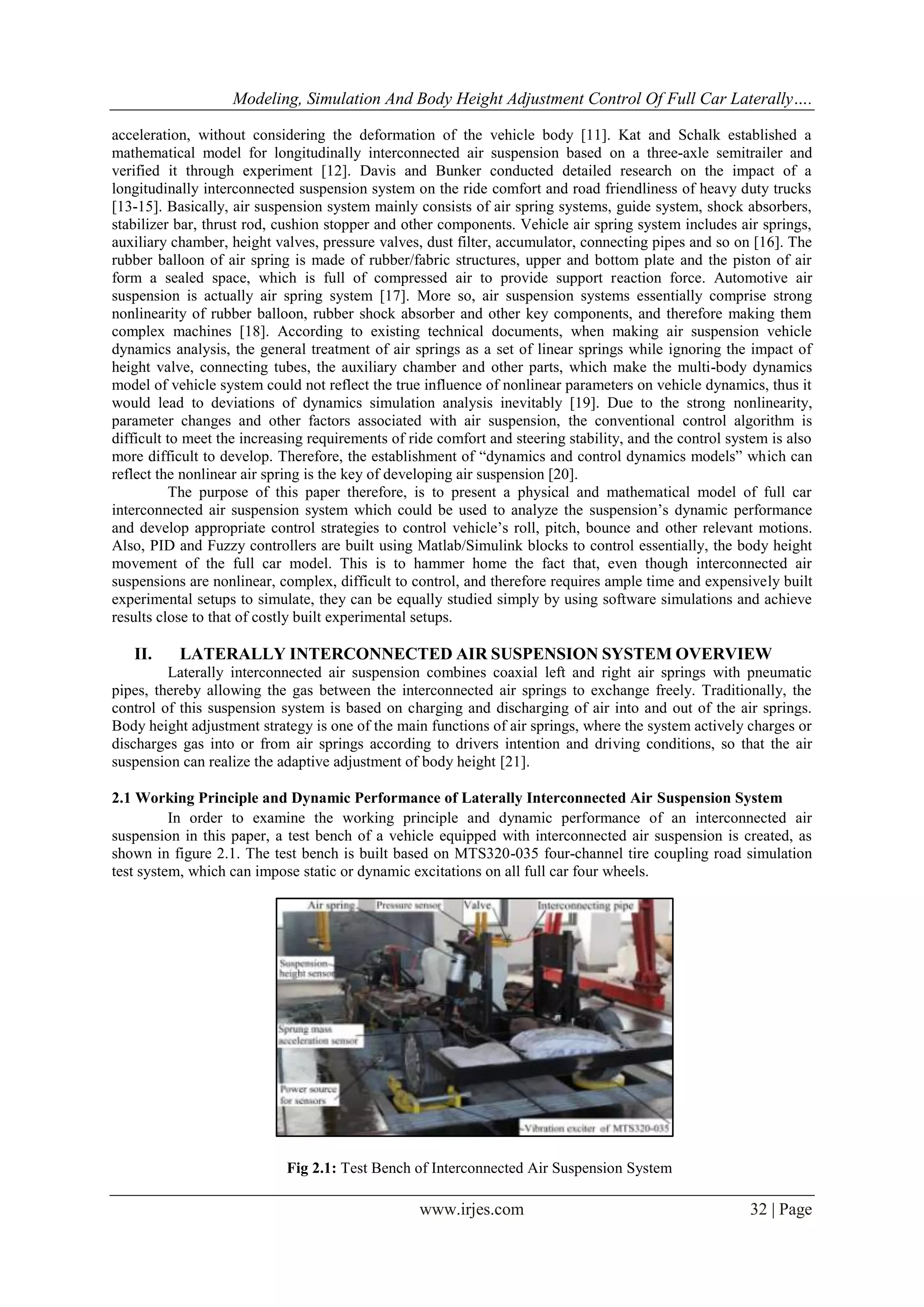 Modeling, Simulation and Body Height Adjustment Control of Full Car ...