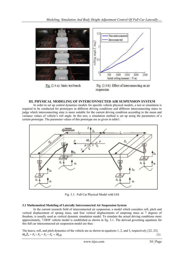 Modeling, Simulation and Body Height Adjustment Control of Full Car Laterally Interconnected Air ...