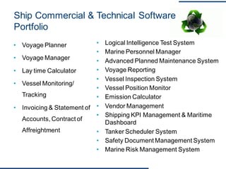 Ship Management ERP and Advisory | PDF