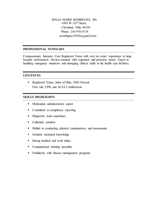 Malia Marie Rodriguez's Resume Comp. 345 | PDF