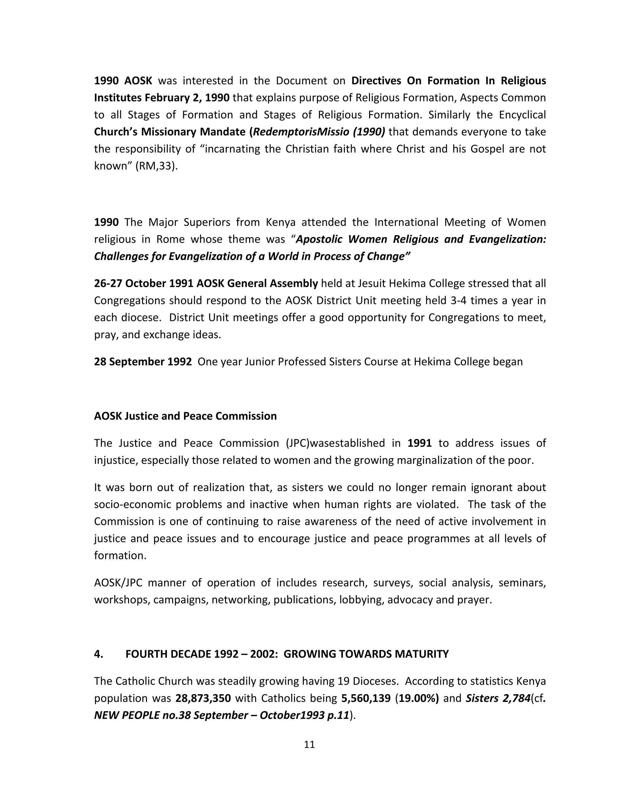 STORY OF ASSOCIATION OF SISTERHOODS OF KENYA 2012 | PDF
