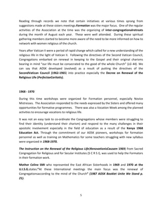 STORY OF ASSOCIATION OF SISTERHOODS OF KENYA 2012 | PDF