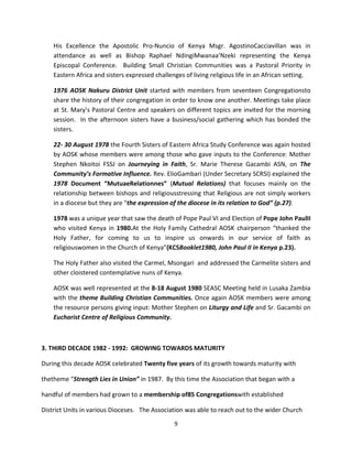STORY OF ASSOCIATION OF SISTERHOODS OF KENYA 2012 | PDF