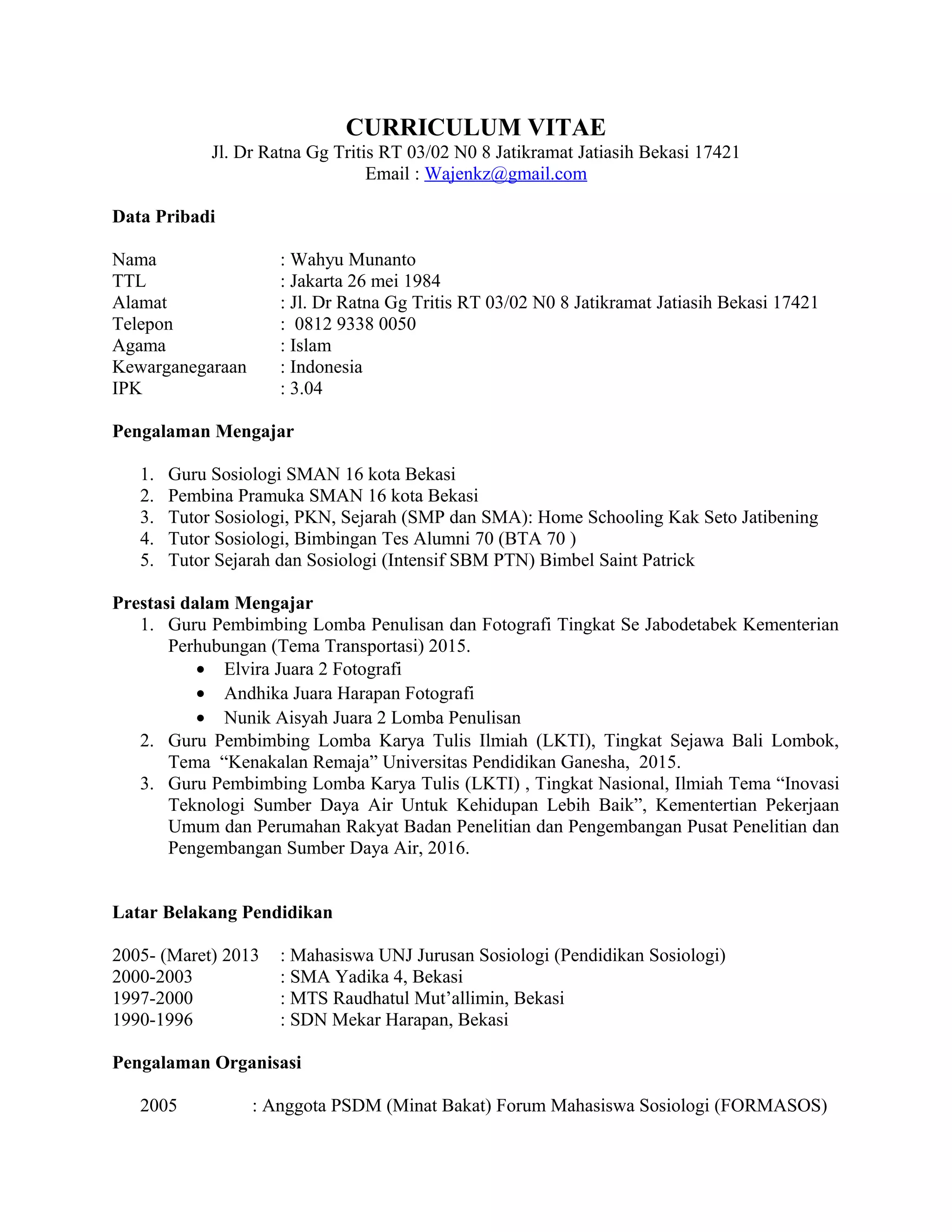 CURRICULUM VITAE | PDF