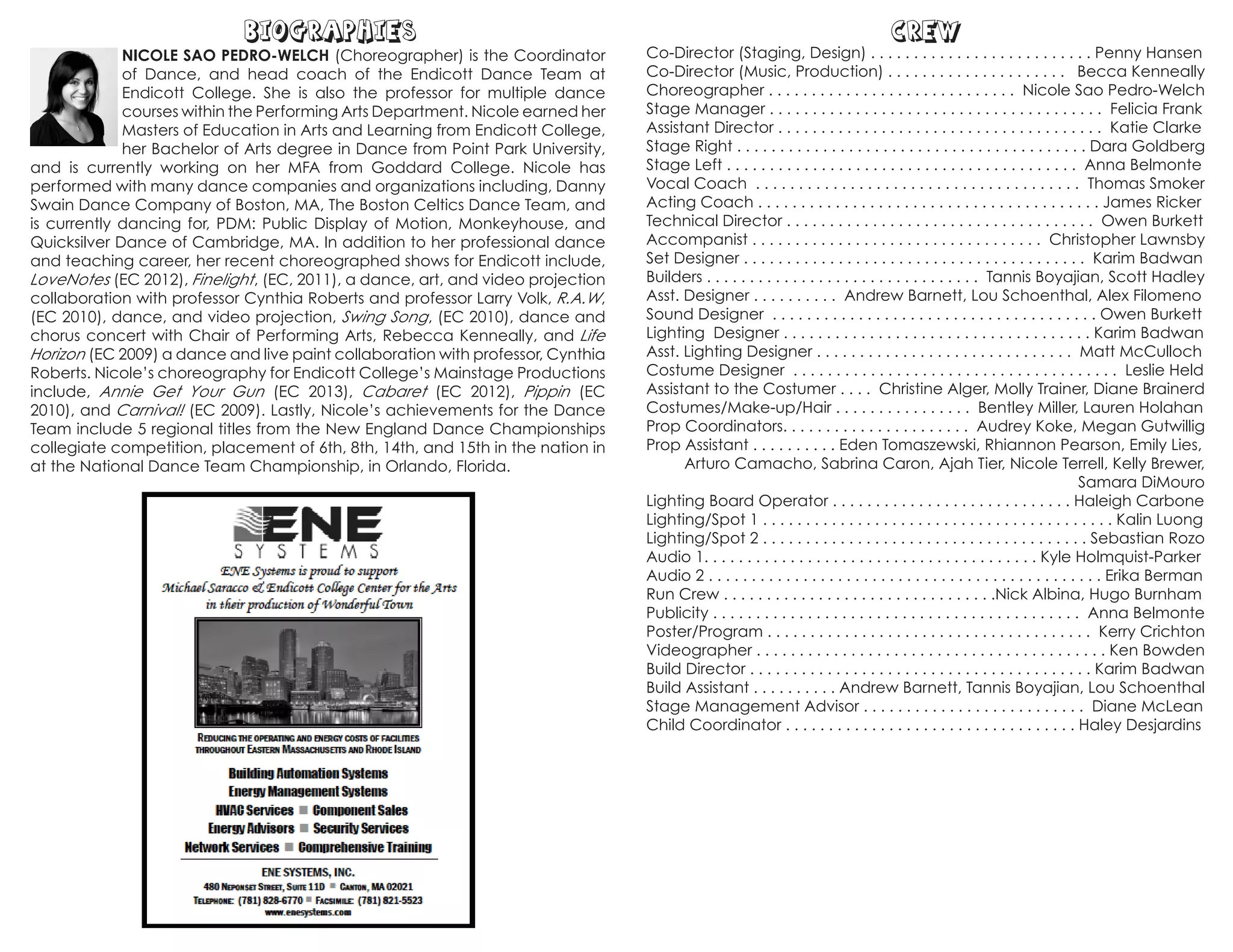 Wonderful Town Program | PDF