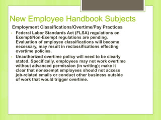 EmployeeHandbook Training - PSHR2016 | PPT