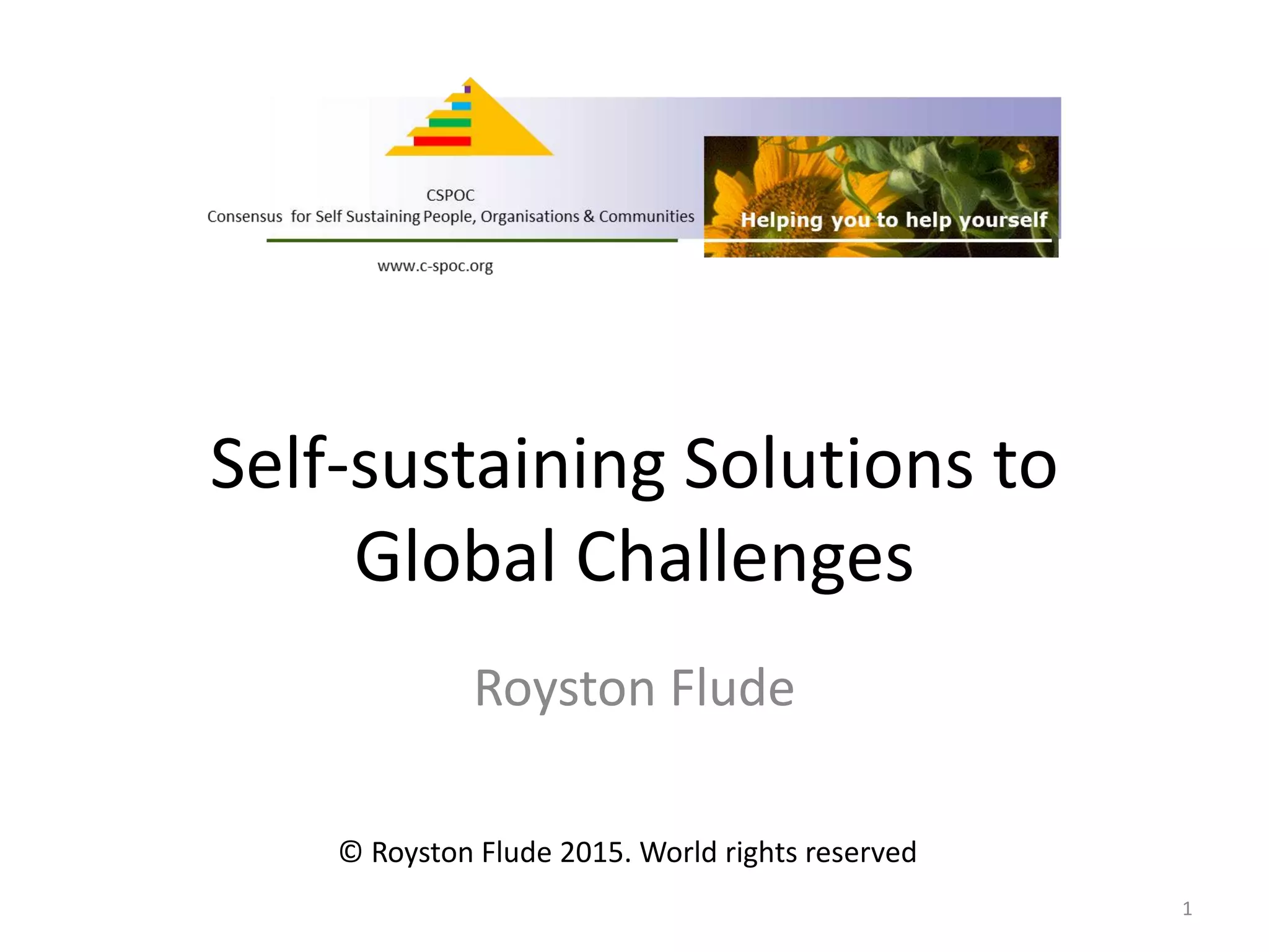 Self-sustaining Solutions to Global Challenges v2 | PDF