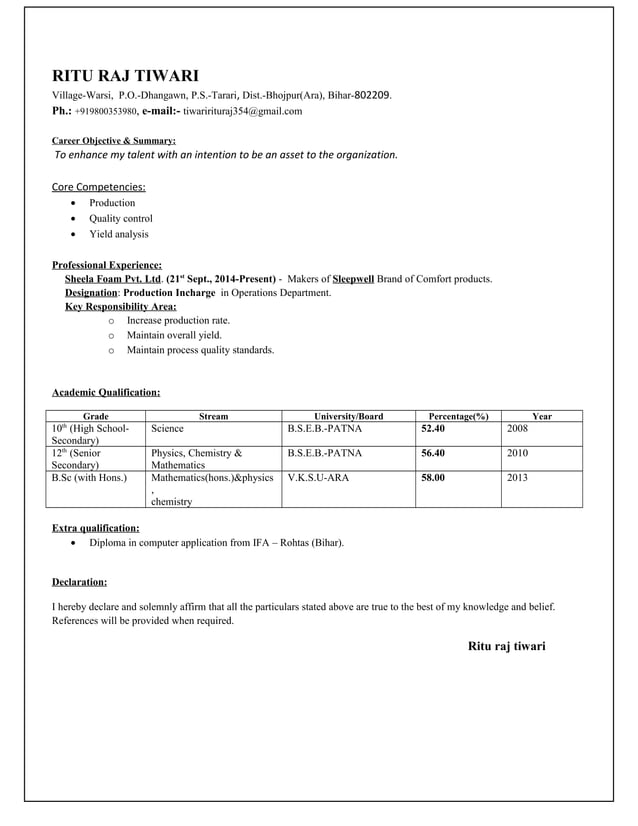 rituraj resume