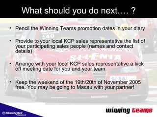 Winning Team KCP presentation | PPT | Sales and Promotions | Shopping