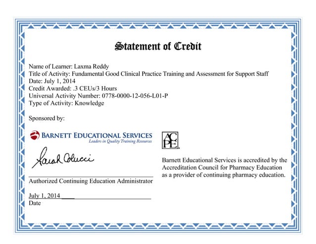 BARNETT GCP CERTIFICATE | PDF