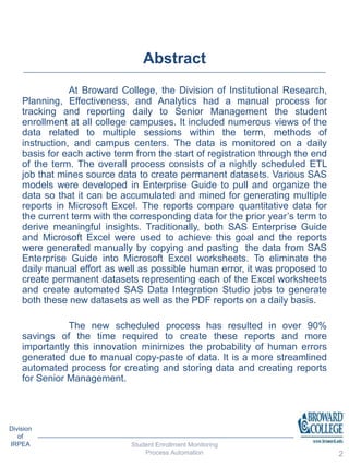 SAS Global Forum 2015 Presentation | PDF