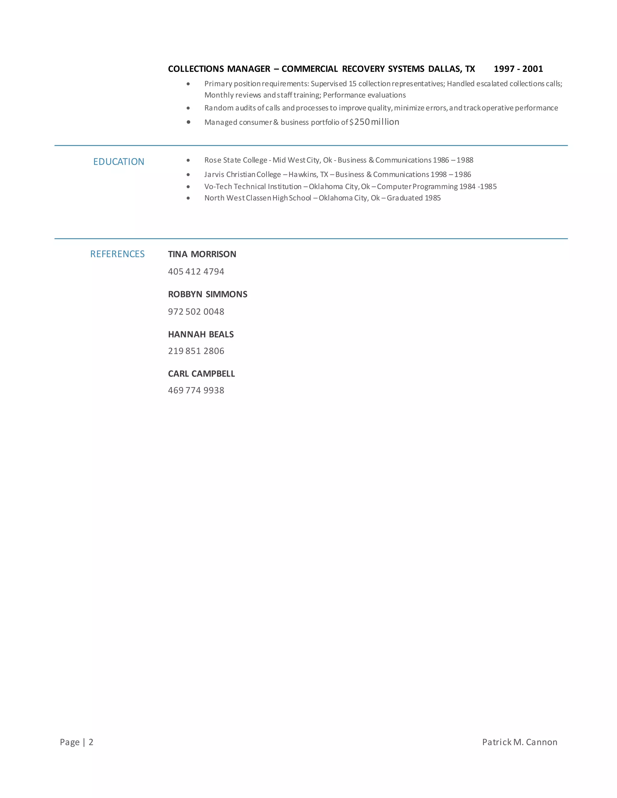 Patrick resume | DOCX