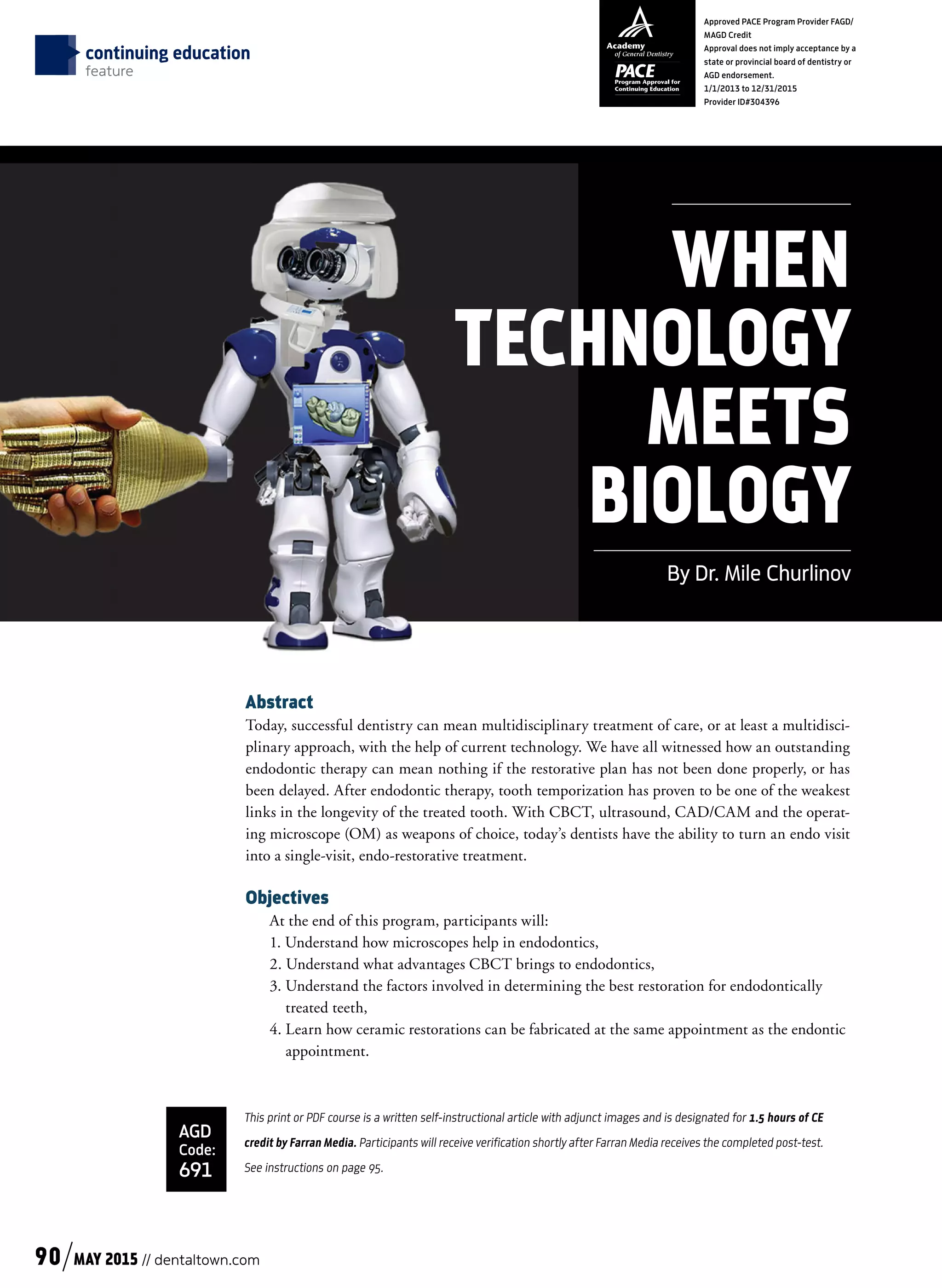 When technology meets biology | PDF | Dental Health | Diseases and ...