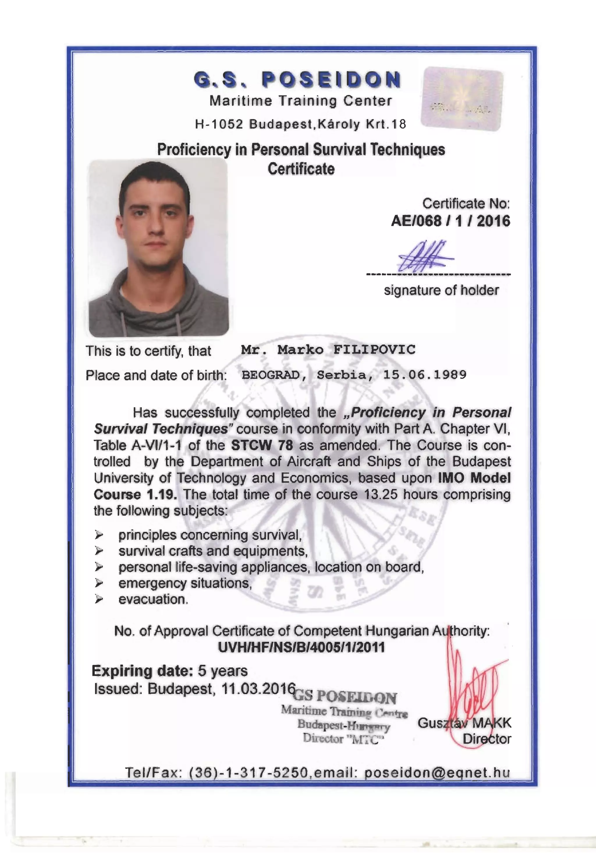 STCW certificates | PDF