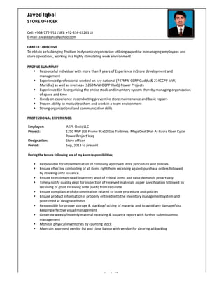 Javaid Iqbal CV_New | PDF