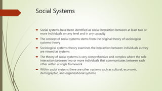 Principles of Organizational and Social Systems | PPT