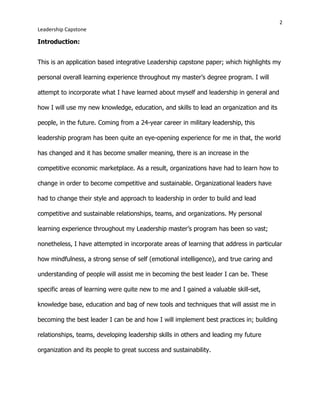 Leadership Capstone Final Reflective Paer | DOCX