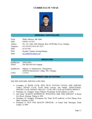 Muhd Zulzareen Ishak (1) | PDF