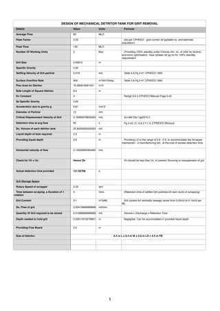 Detritor Design | PDF
