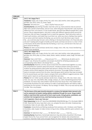 Program Syllabus- Family and Friends STARTER | PDF