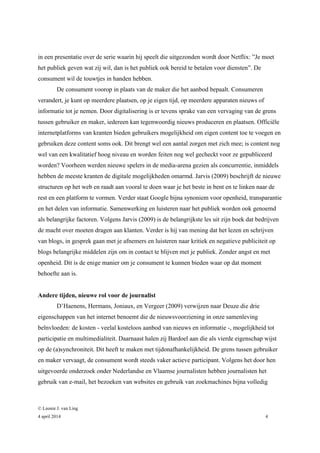 Essay Toekomst krantensector door L. van Ling | PDF