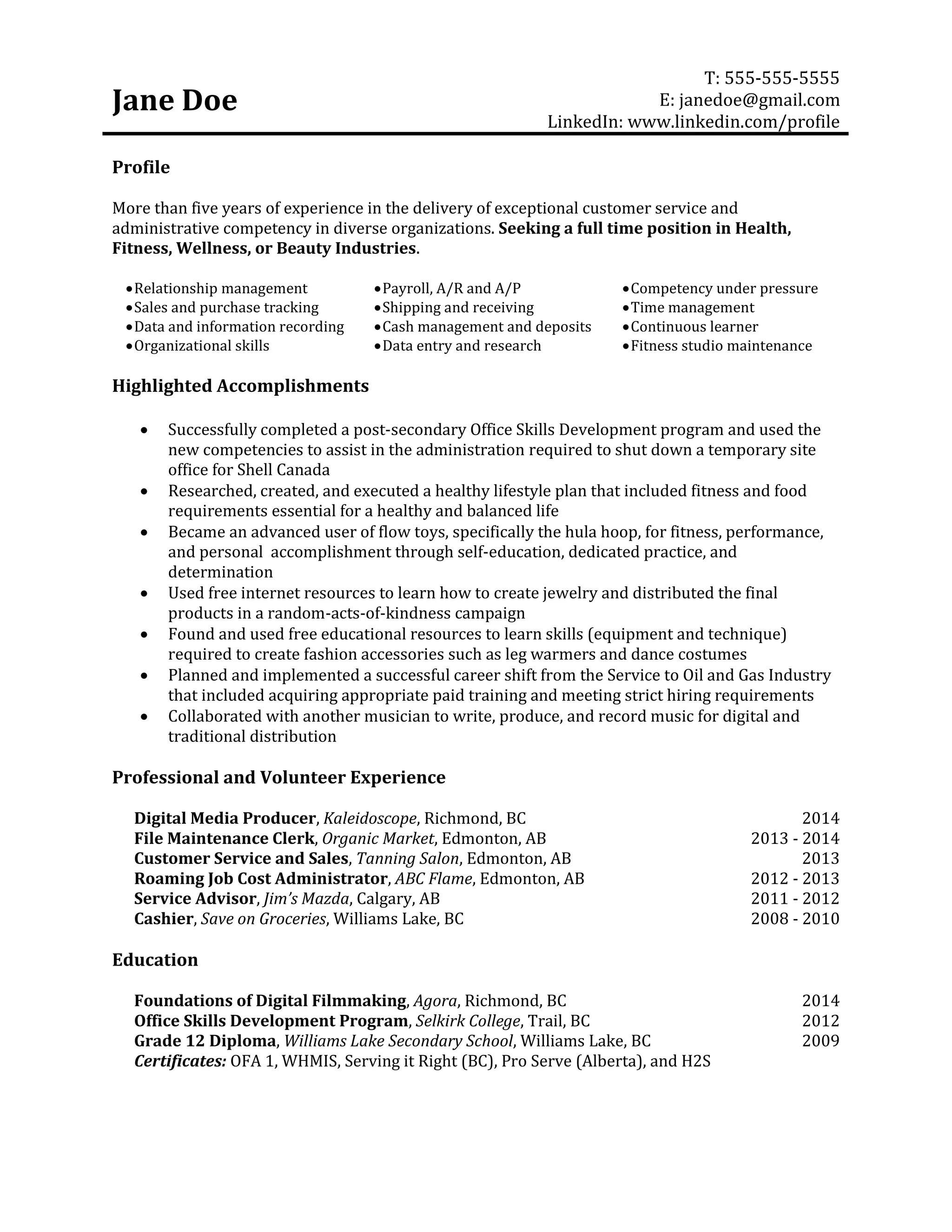 Resume Sample | PDF