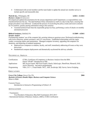 David Lodge's Resume | DOC