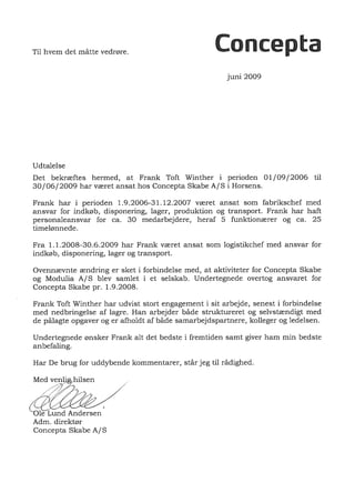 Udtalelse fra Concepta | PDF