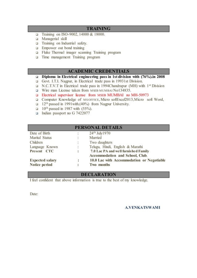 a venkat resume | DOCX