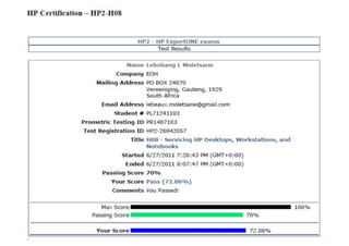 HP2-H08 - ExpertONE - L Moletsane | PDF