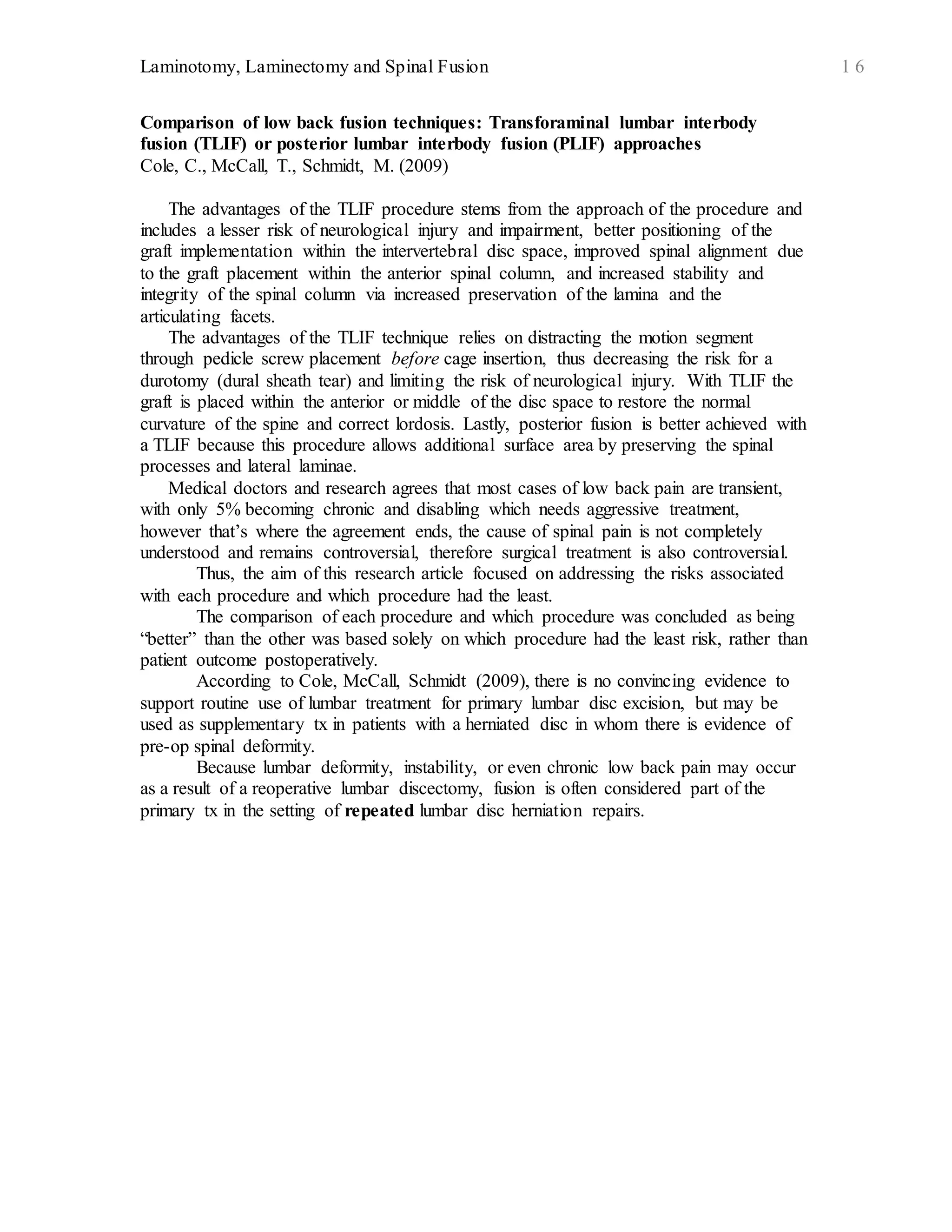 Breaking Down and Understanding Laminotomy, Laminectomy & Spinal Fusion ...