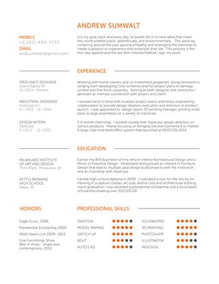 AndrewSumwalt RESUME. 2015 | PDF
