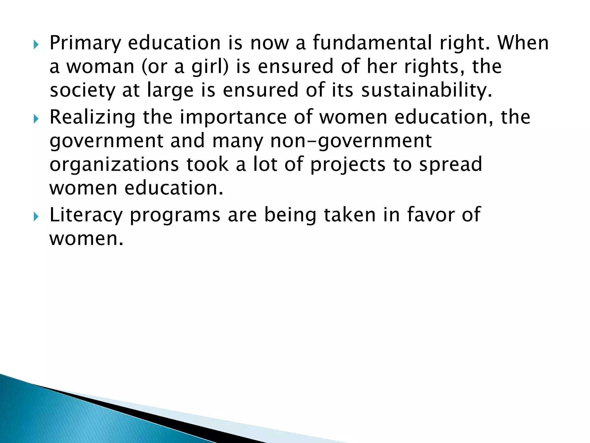 WOMEN EDUCATION | PPTX