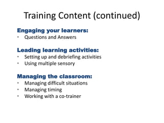 Train the Trainer Overview | PPT