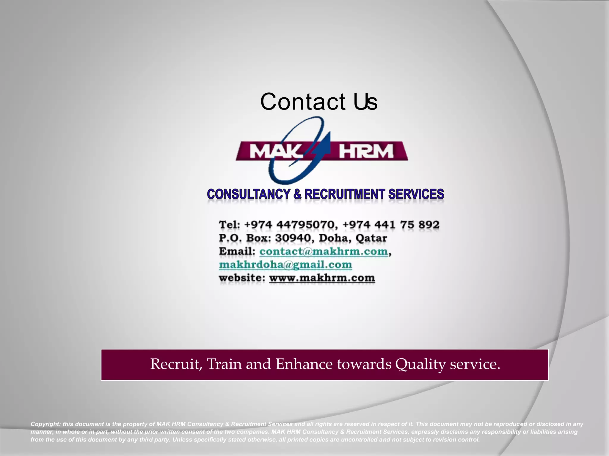 MAK HRM- Company Profile (1) | PPTX