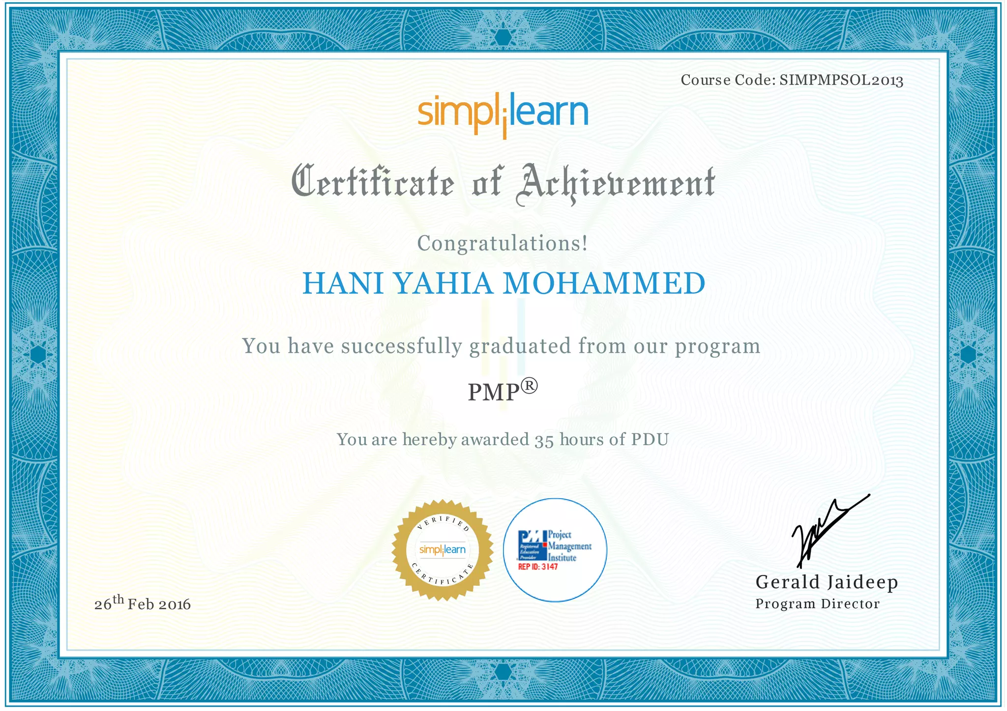 PMP certificate pdu | PPT