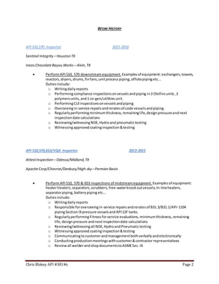 Chris Blakey API Resume | DOCX