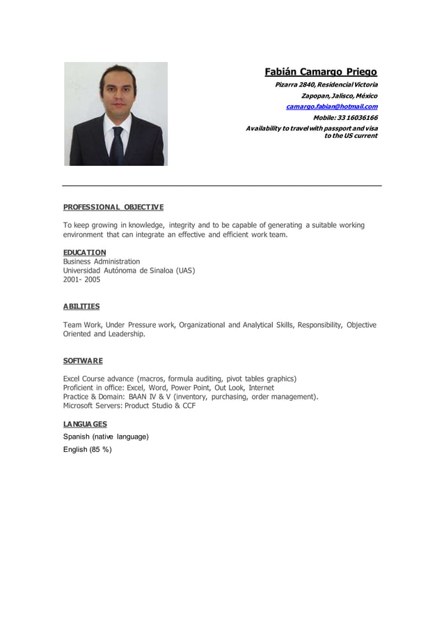 English_CV_Fabian Camargo_2017 | PDF