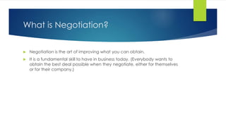 Lesson on Negotiations | PPTX