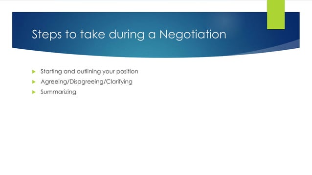Lesson on Negotiations | PPT
