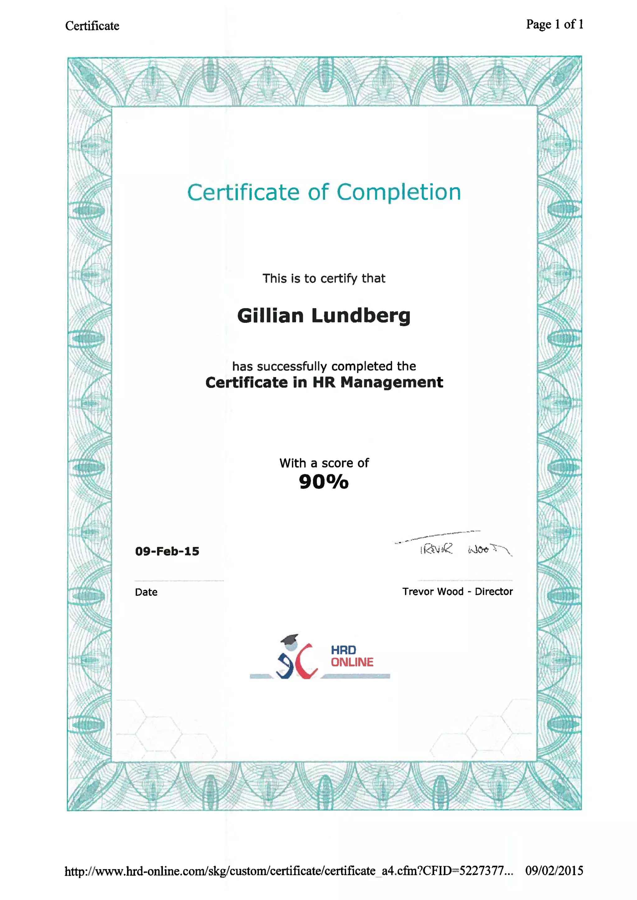 - Cerificate of Completion - | PDF