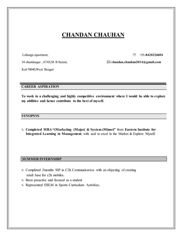 Chandan Updated CV | PDF